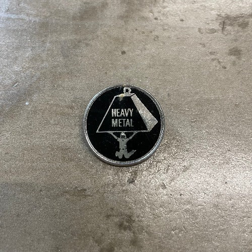 Heavy Metal Pin Enamel Rust And Wax Record Shop